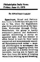 06/21/1979 Philadelphia, Pennsylvania Articles & News