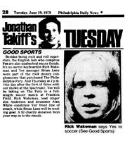 06/21/1979 Philadelphia, Pennsylvania Articles & News