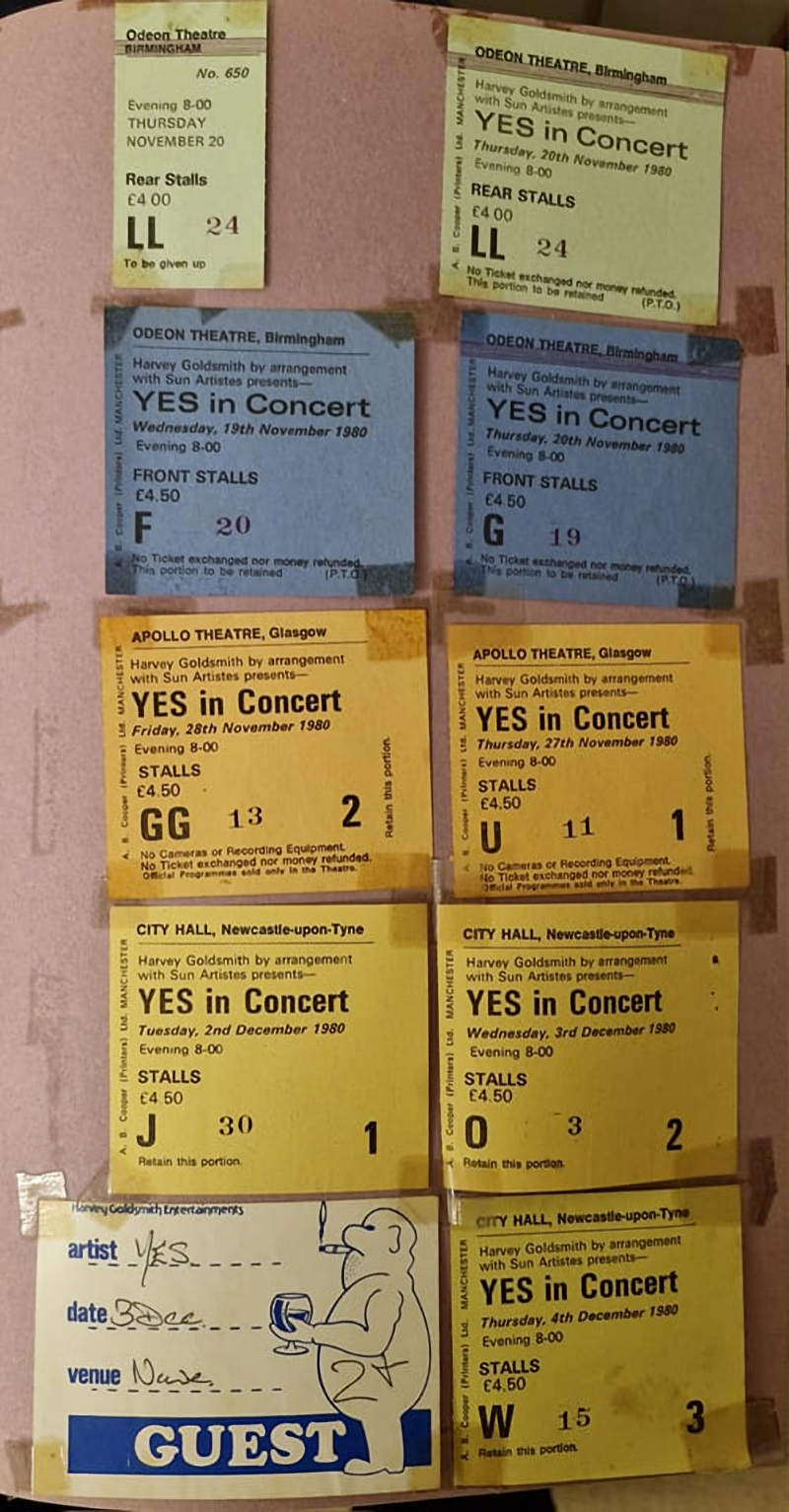 11/27/1980 Glasgow, United Kingdom Ticket Stubs